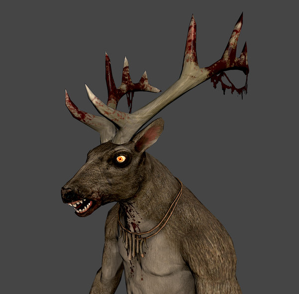 3d wendigo monster model