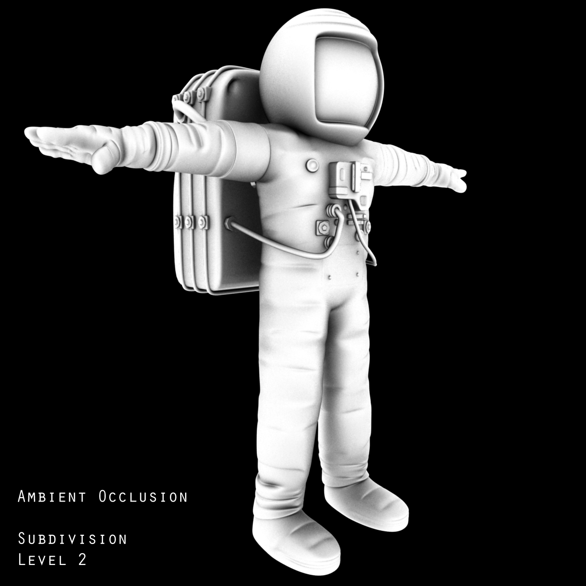 3d futuristic astronaut