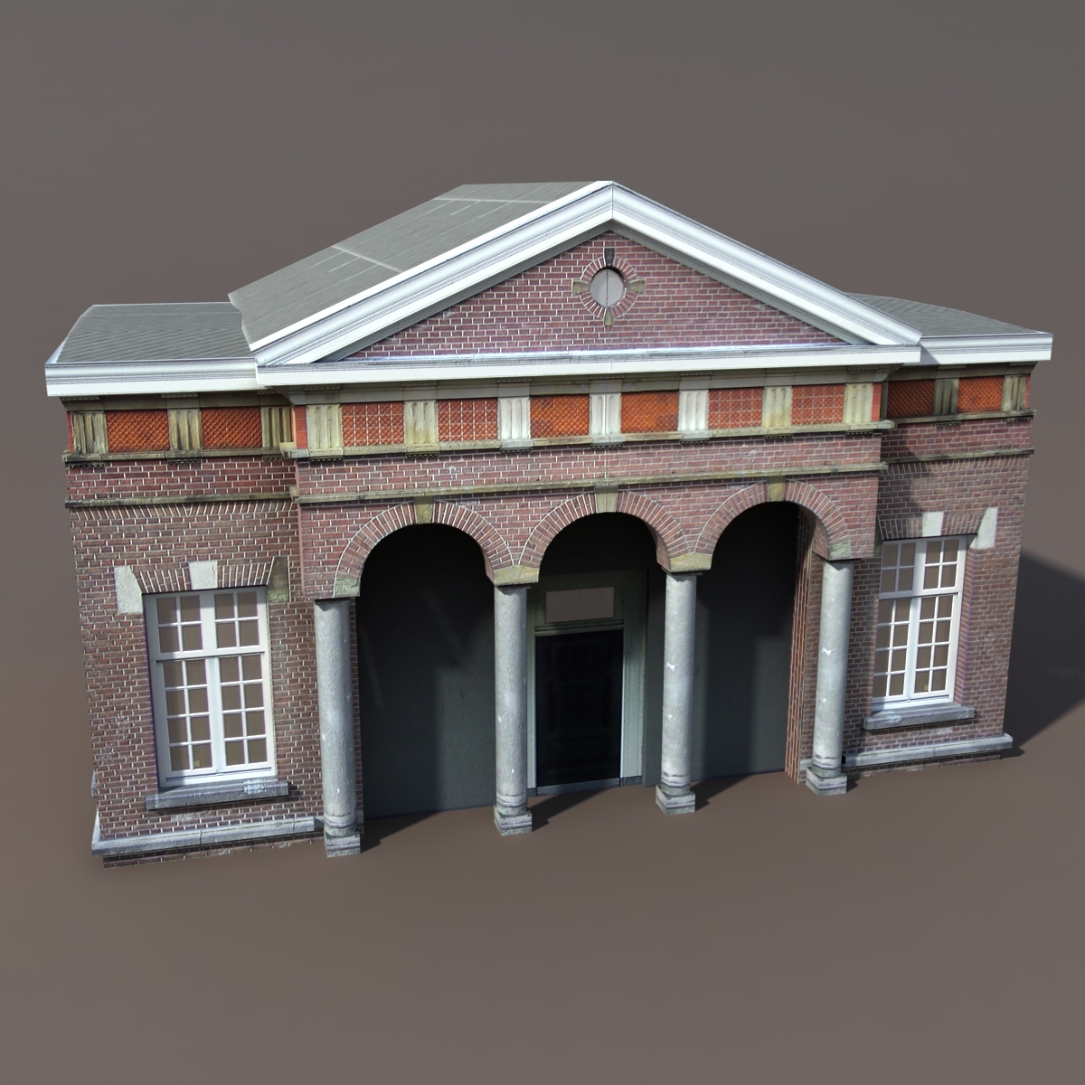 3d building exterior modelled model
