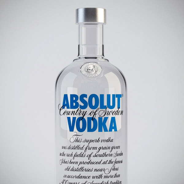 max absolut vodka bottle