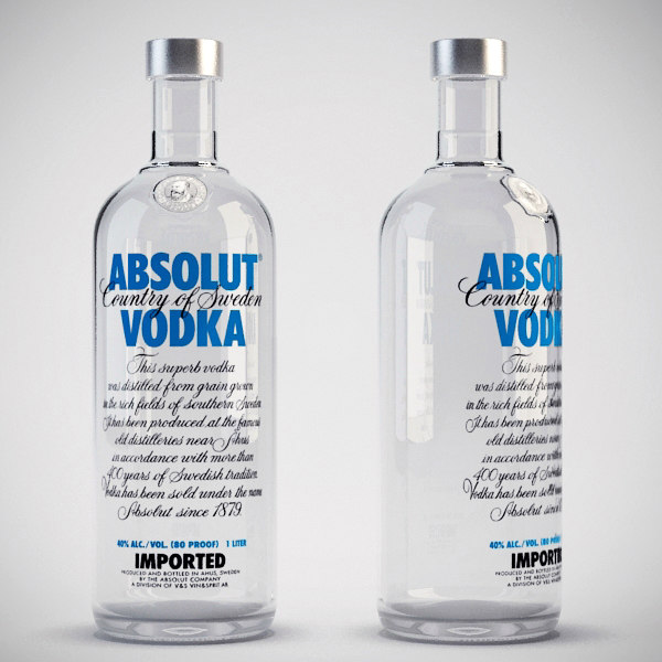 max absolut vodka bottle
