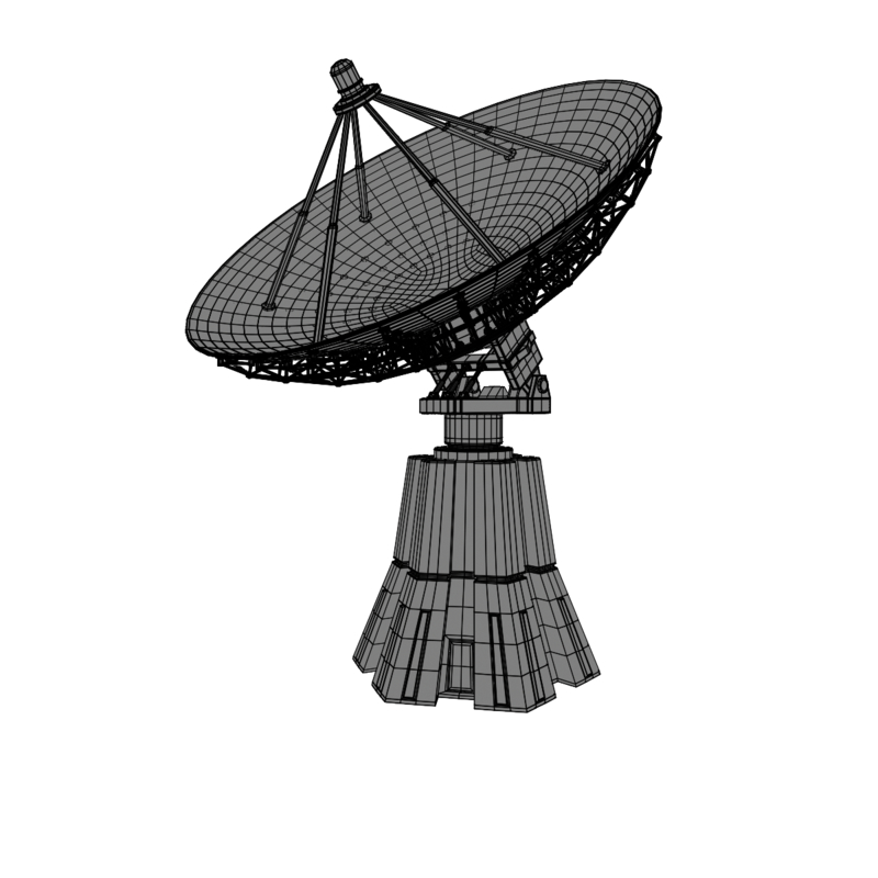 satellite dish 3d ma