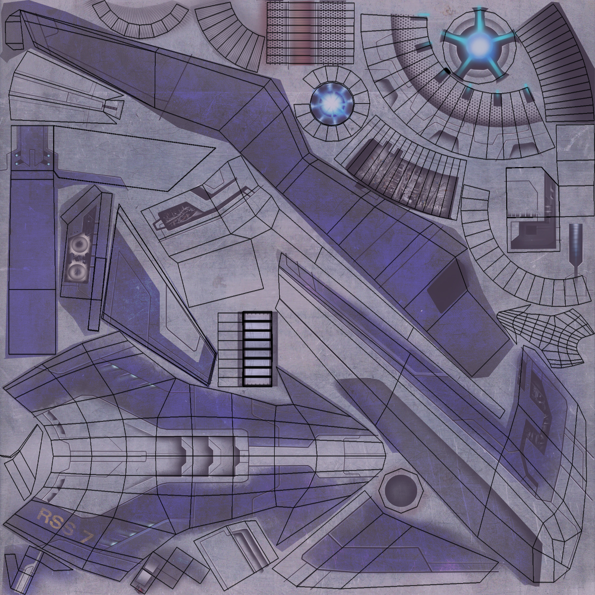 3d model spaceship design