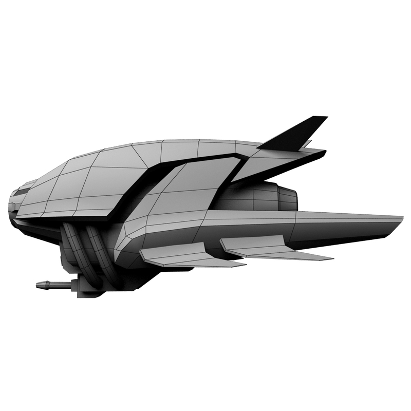 3d model spaceship design