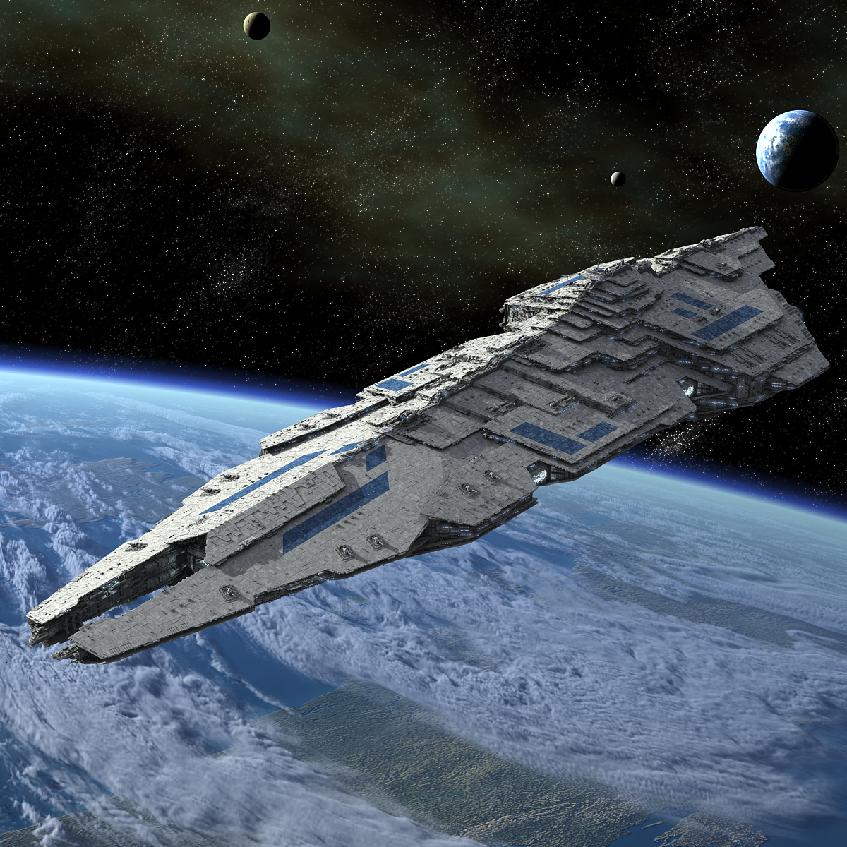 3d science fiction details