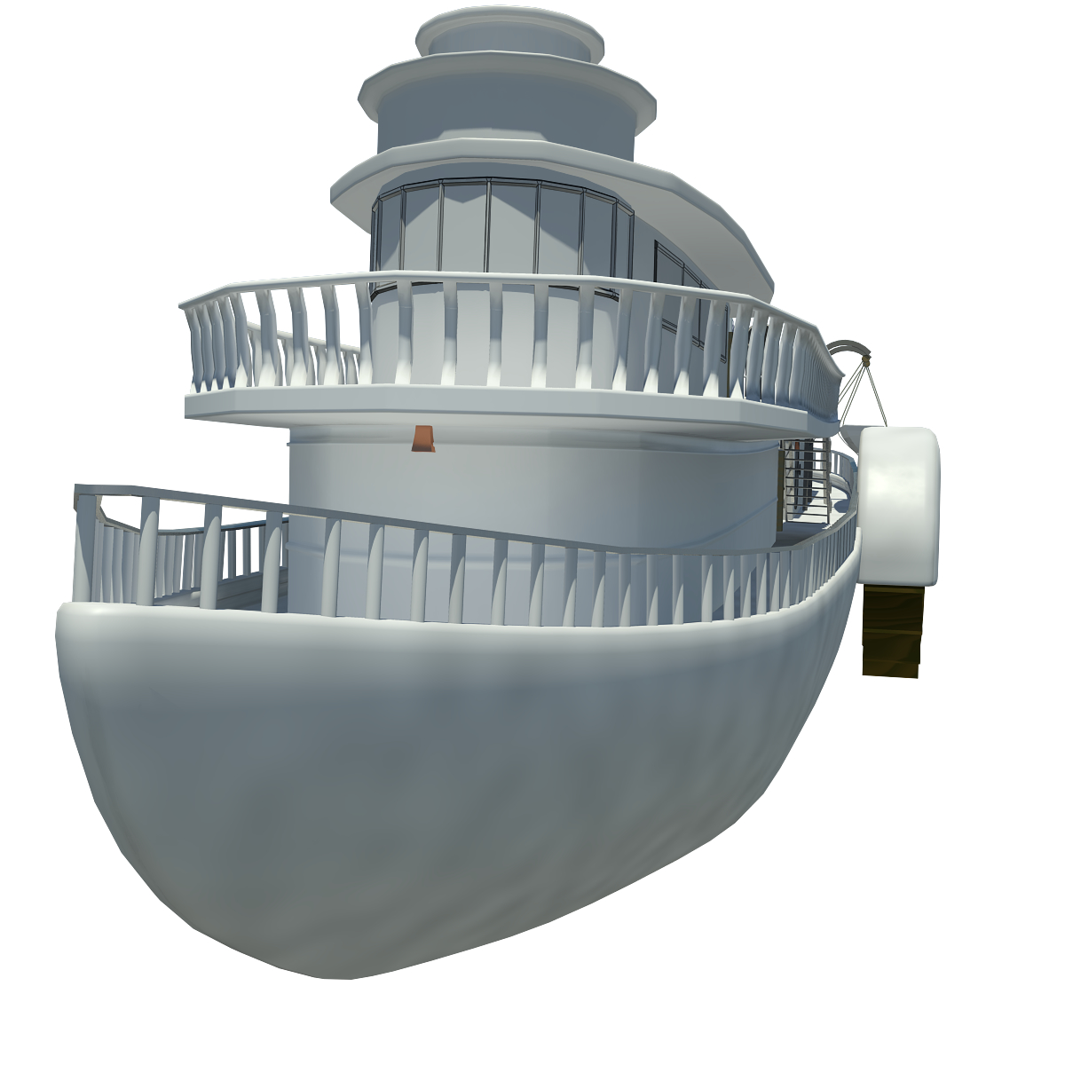 paddlewheel ship 3d model