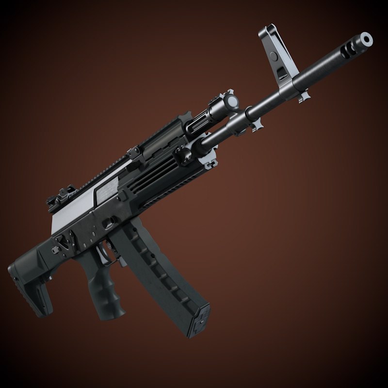 kalashnikov ak 12 assault rifle 3d c4d