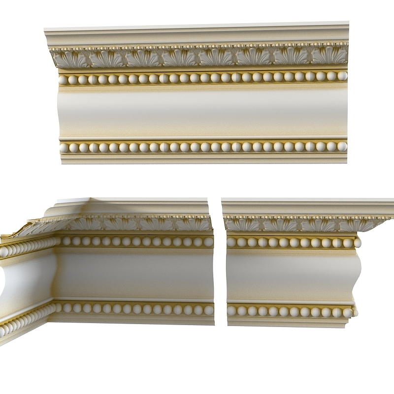 classic plaster cornice 3d model