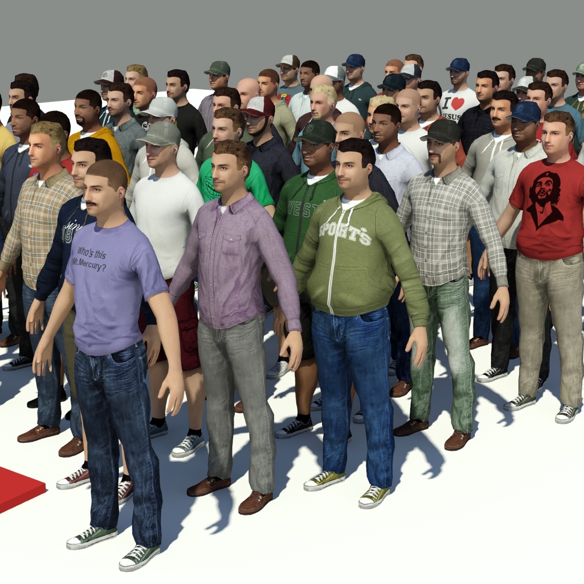 3d characters male guys