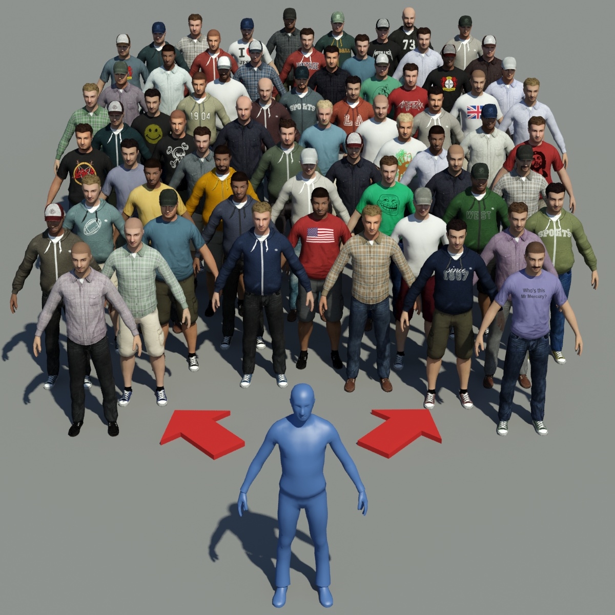 3d characters male guys