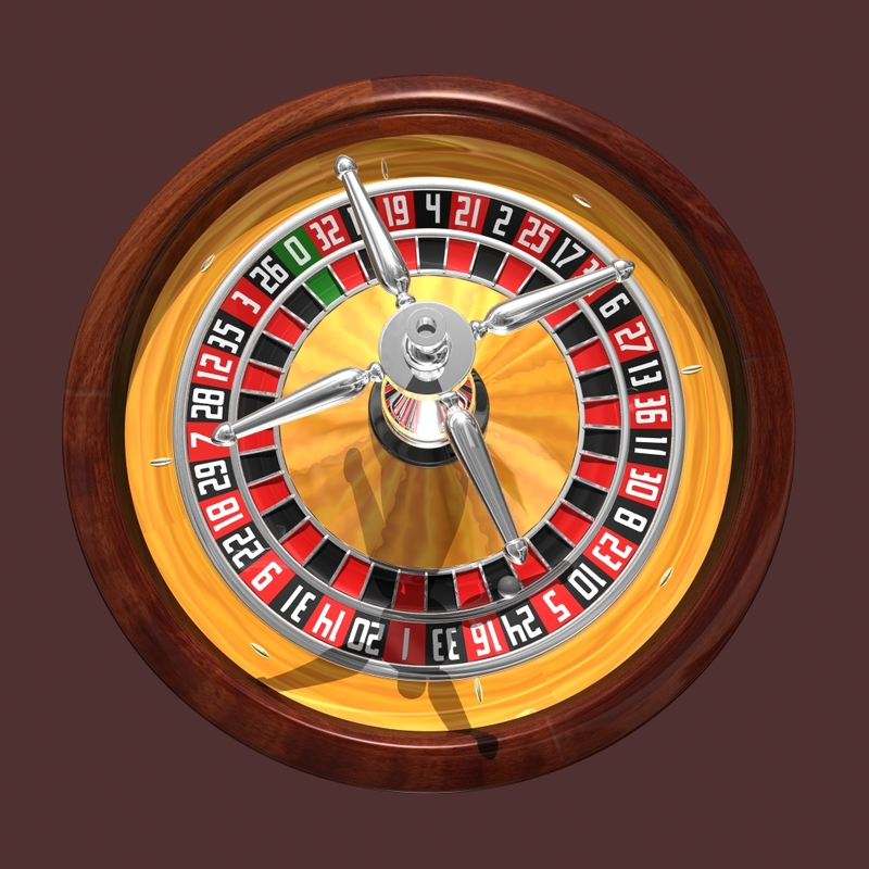 3d model of roulette wheel style