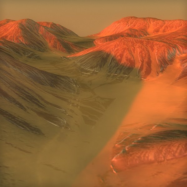 3d model terrain mars