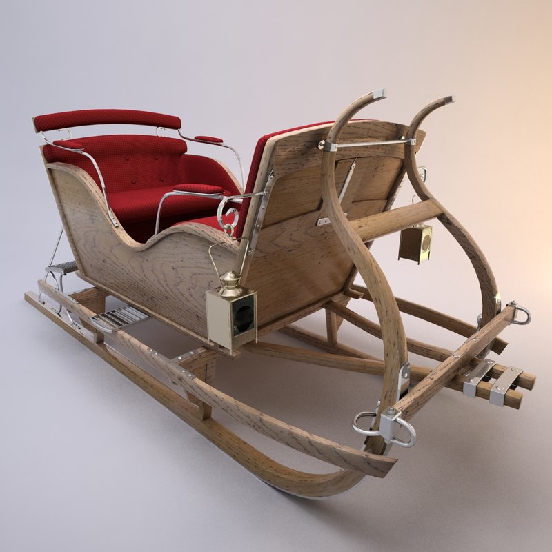 obj realistic santa s sleigh