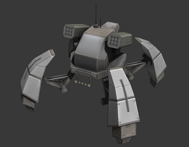 rocket mech 3d model