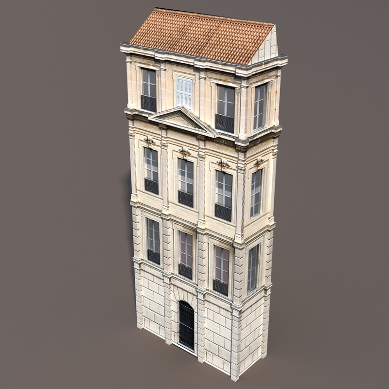 3d building exterior modelled