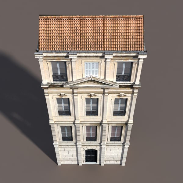 3d building exterior modelled