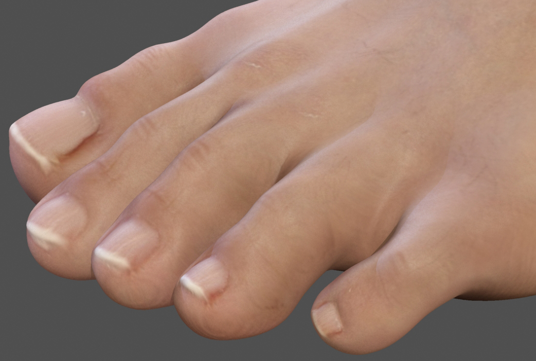 maya realistic foot