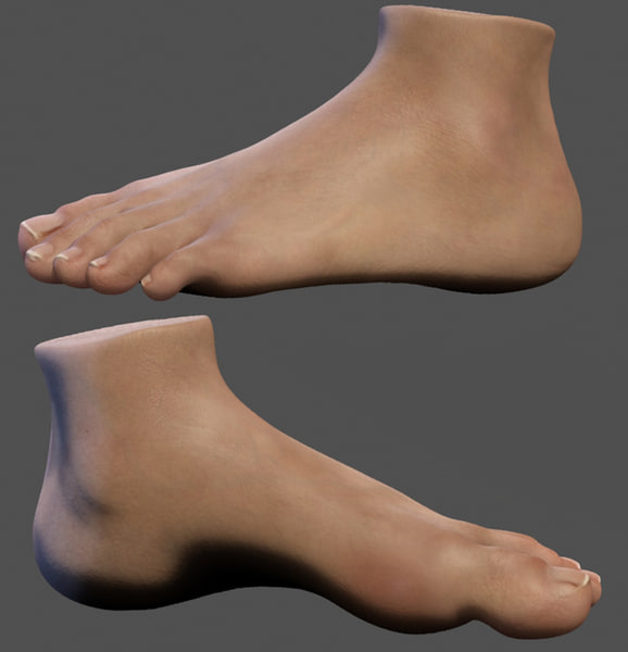 maya realistic foot