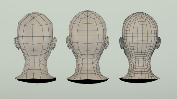 female head bust pack 3d model