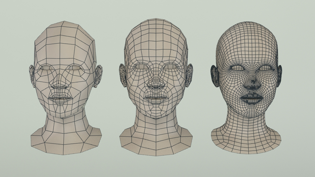 female head bust pack 3d model