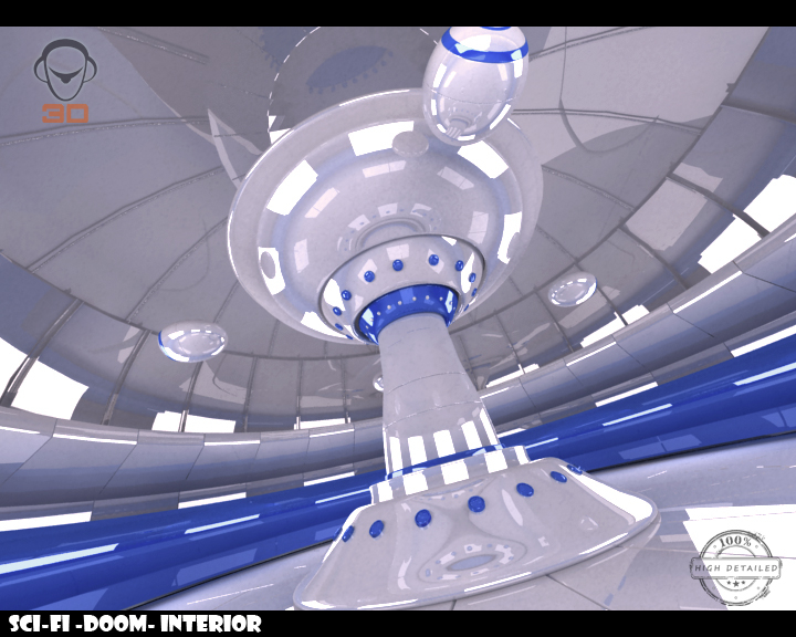 doom interior sci 3d model