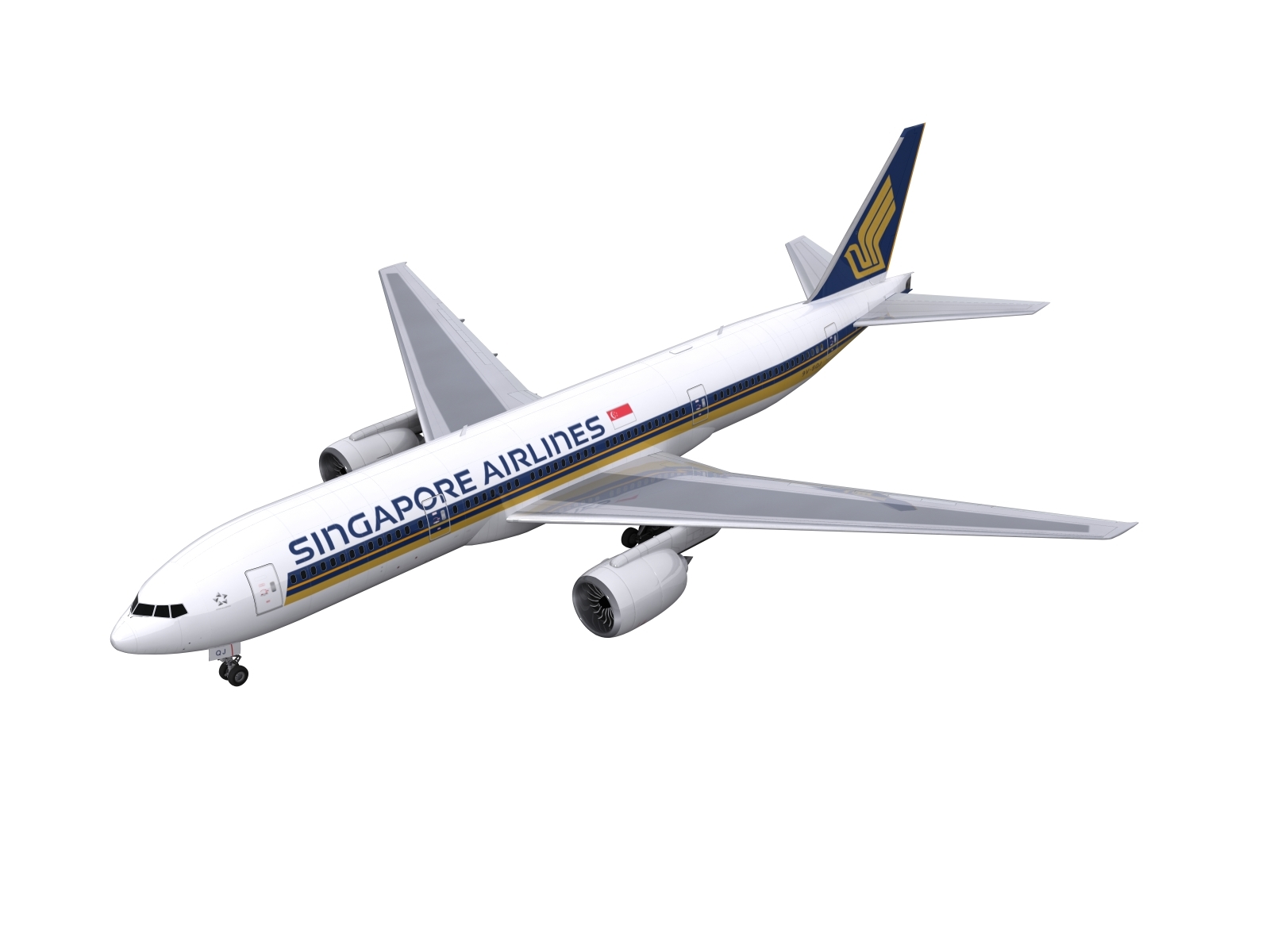 3d aircraft singapore airlines model