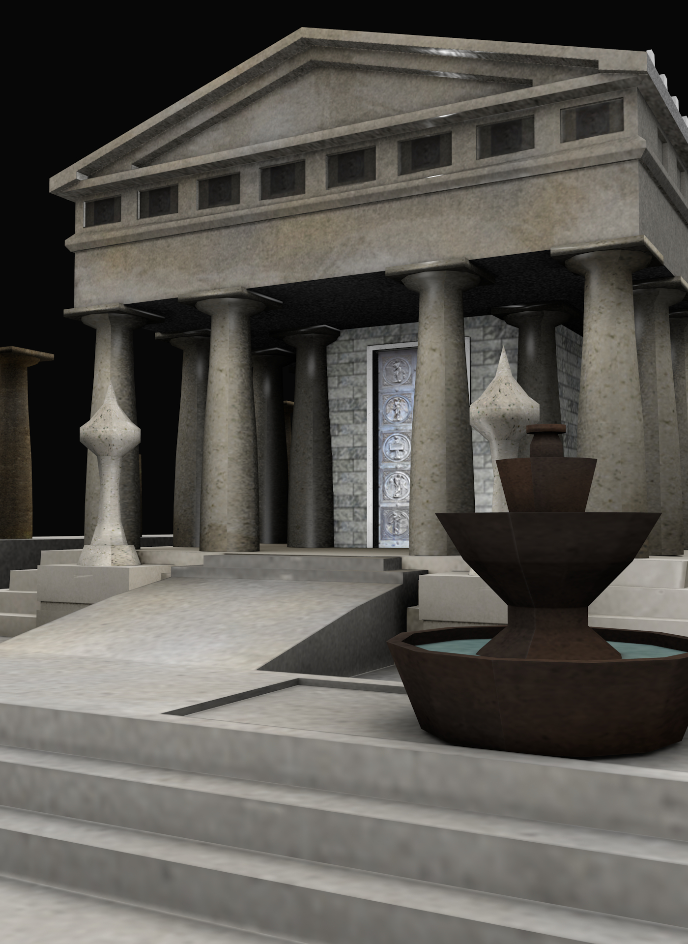 ancient roman temple 3d 3ds