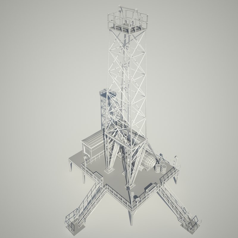 oil tower 3d model