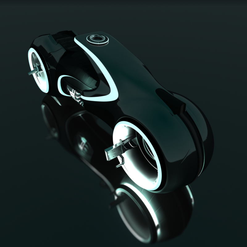 tron light bike 3d model