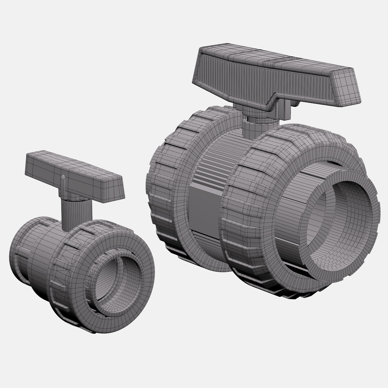 3d model plastic valves