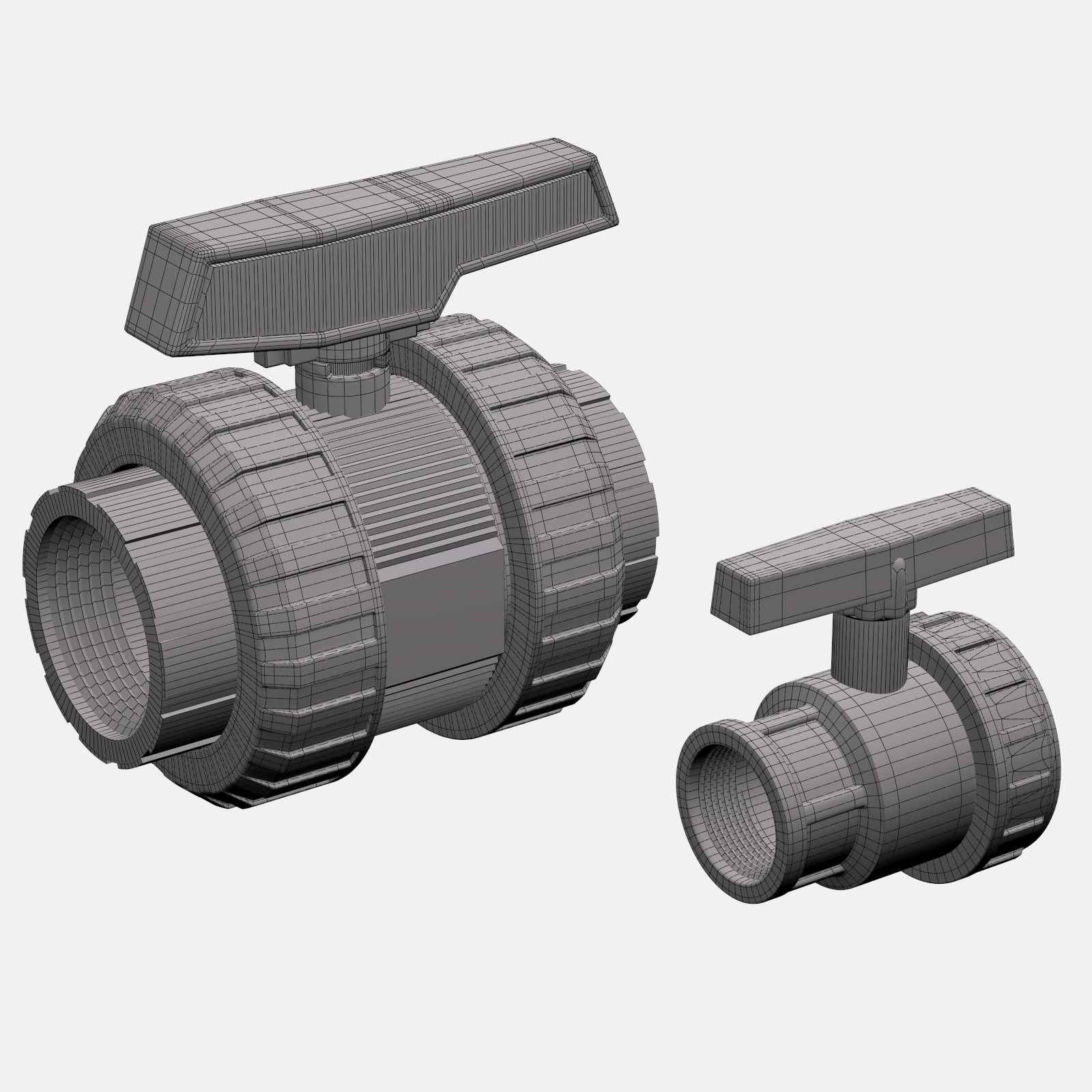 3d model plastic valves