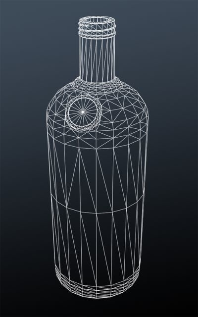 realistic absolut vodka bottle cap 3d max