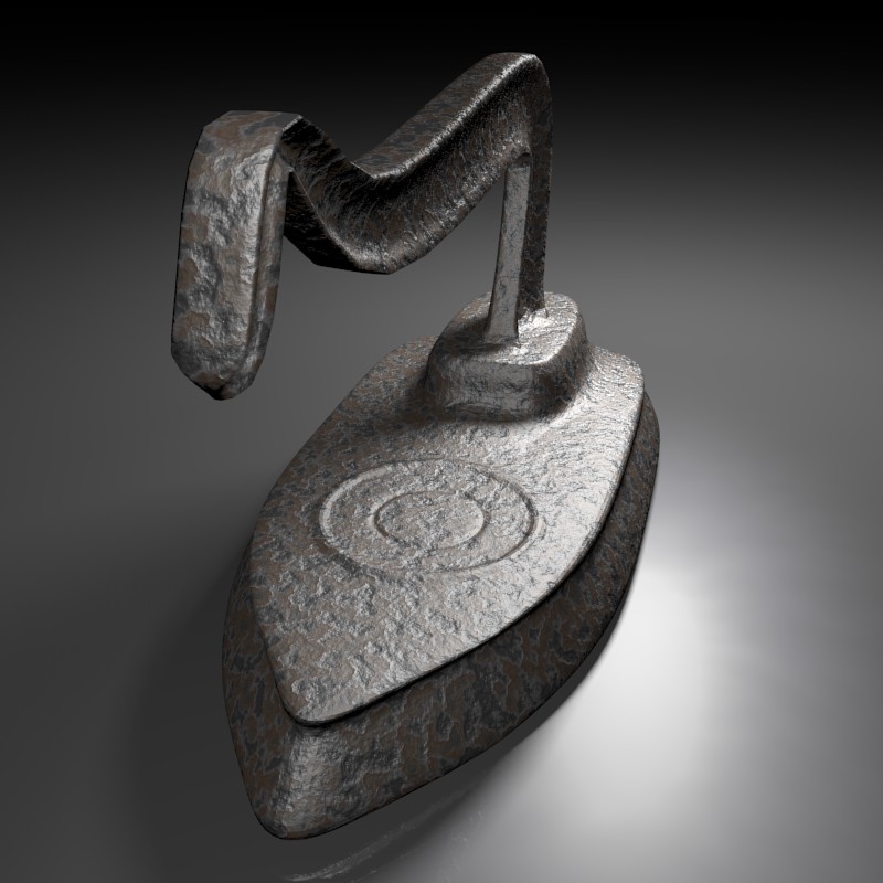 3d old antique iron model