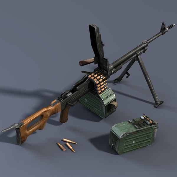 3d pkm machine gun model