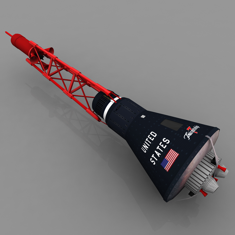 nasa mercury space capsule obj