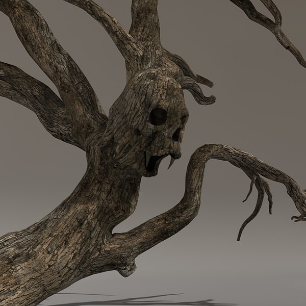 3d model of scary tree