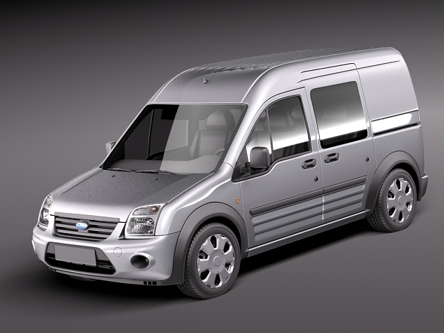 transit connect van 2012 3d c4d