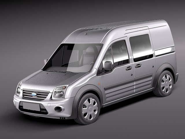transit connect van 2012 3d c4d