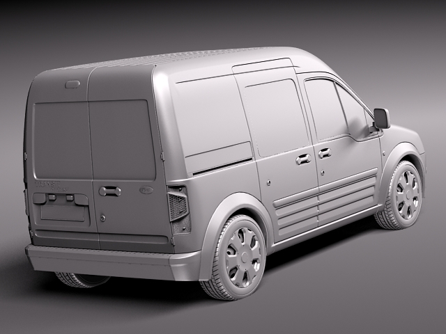 transit connect van 2012 3d c4d