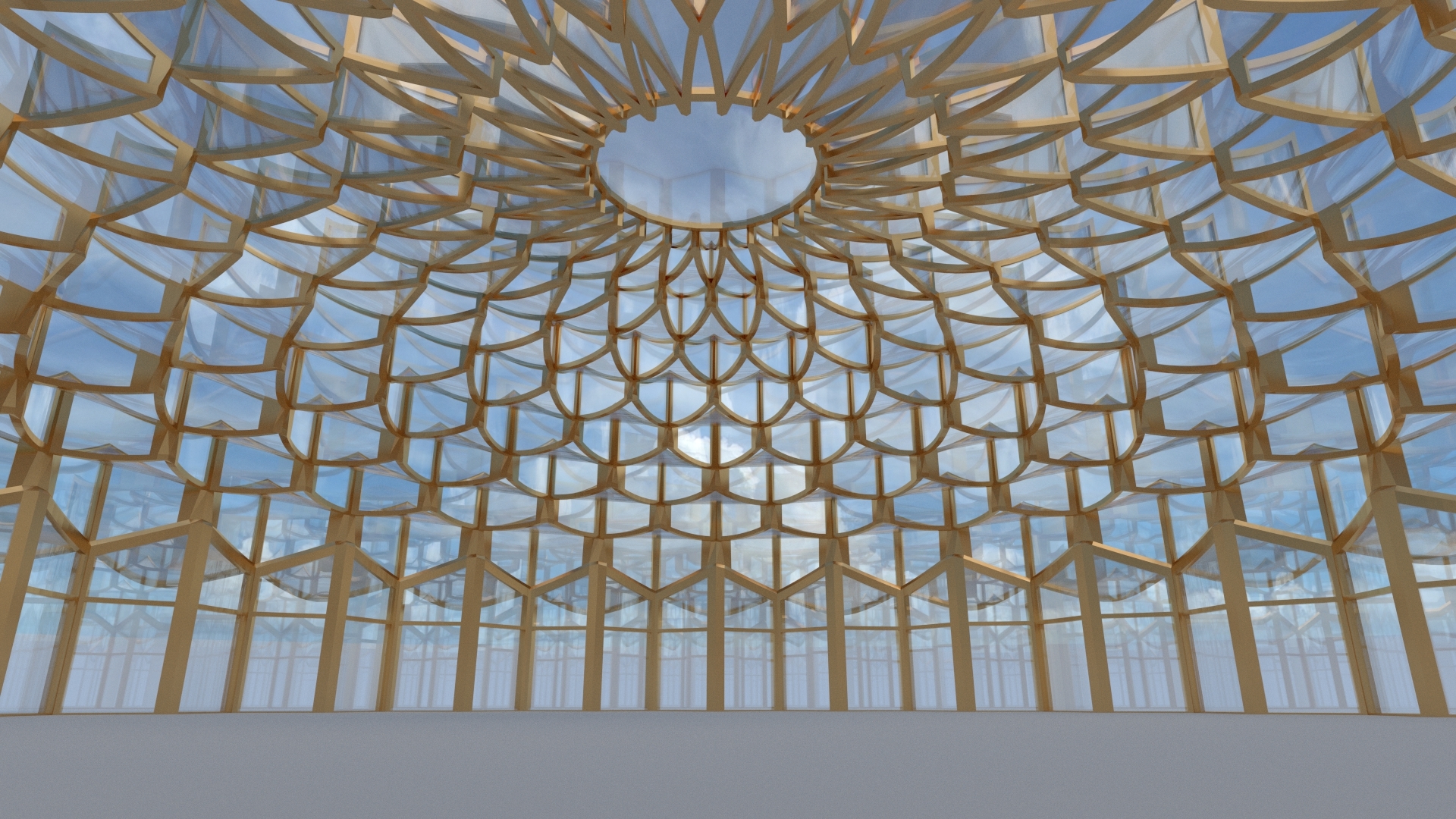 3d petaled flower dome glass