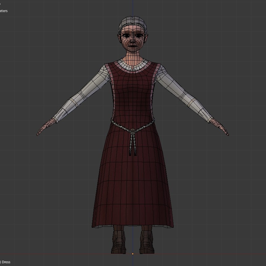 3d lady medieval