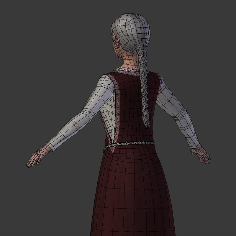 3d lady medieval