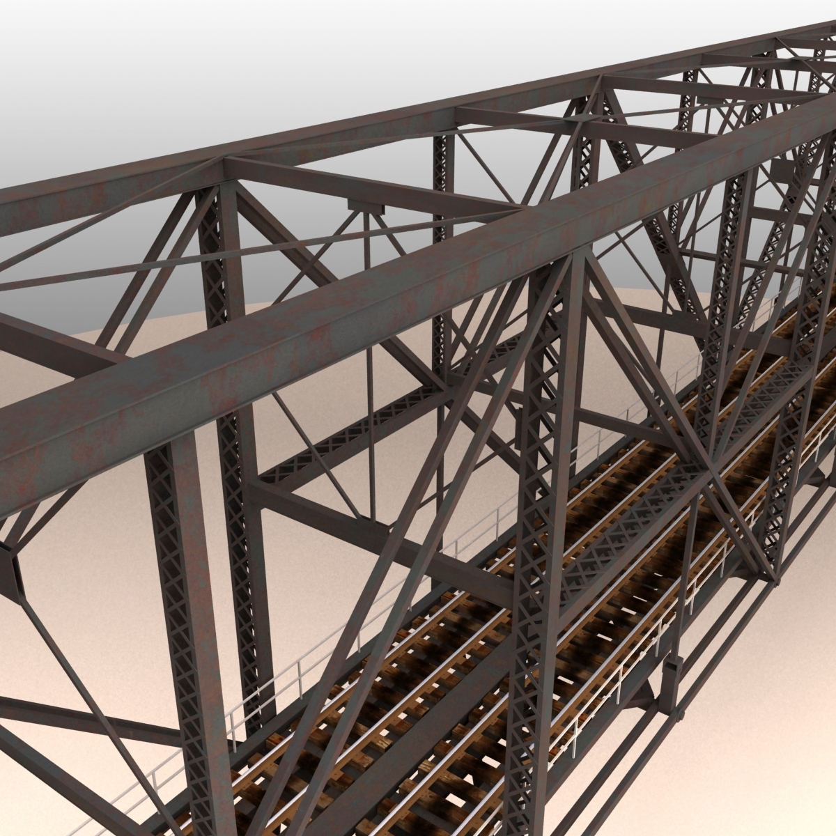 3d model rail bridge