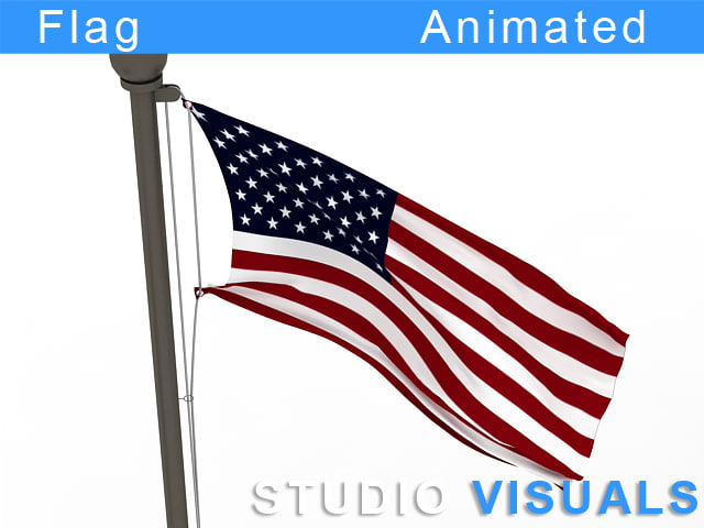 3d model flag