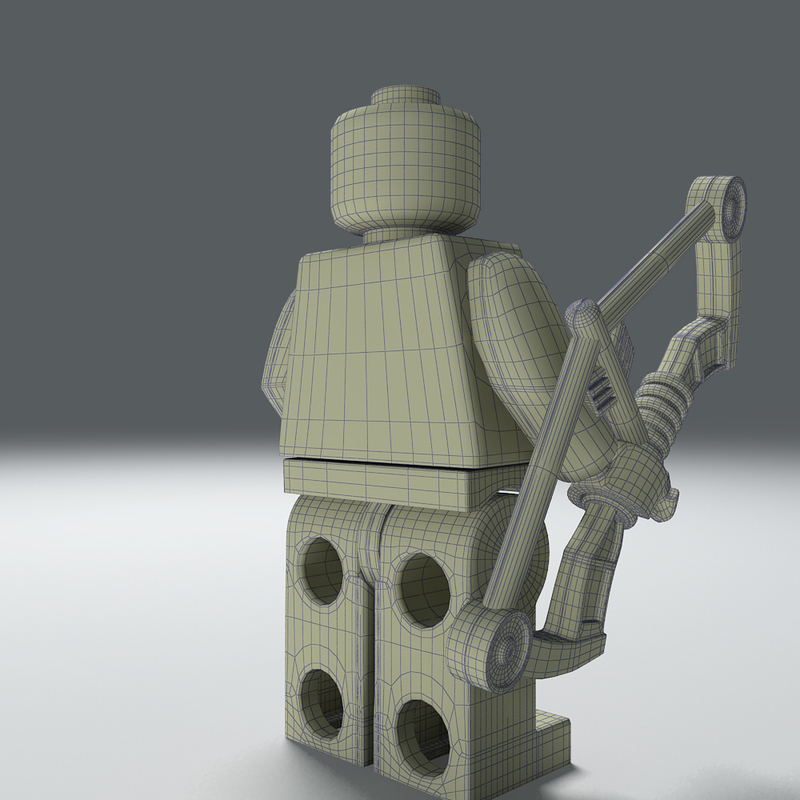 3d model man legoman