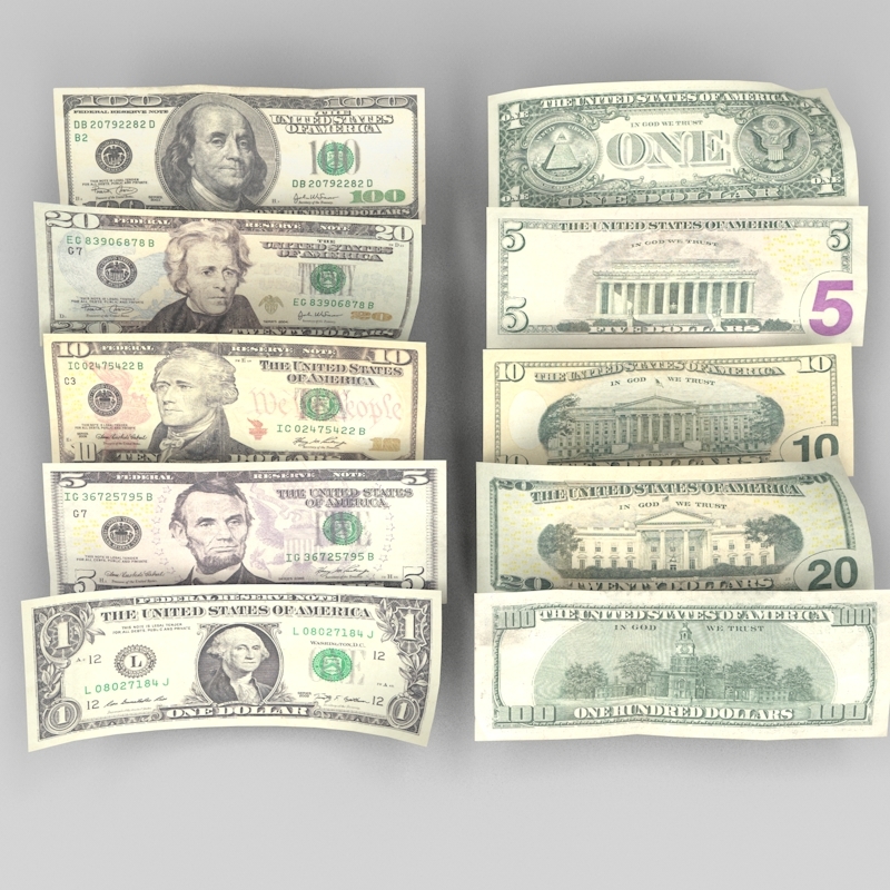 c4d currency bills 5
