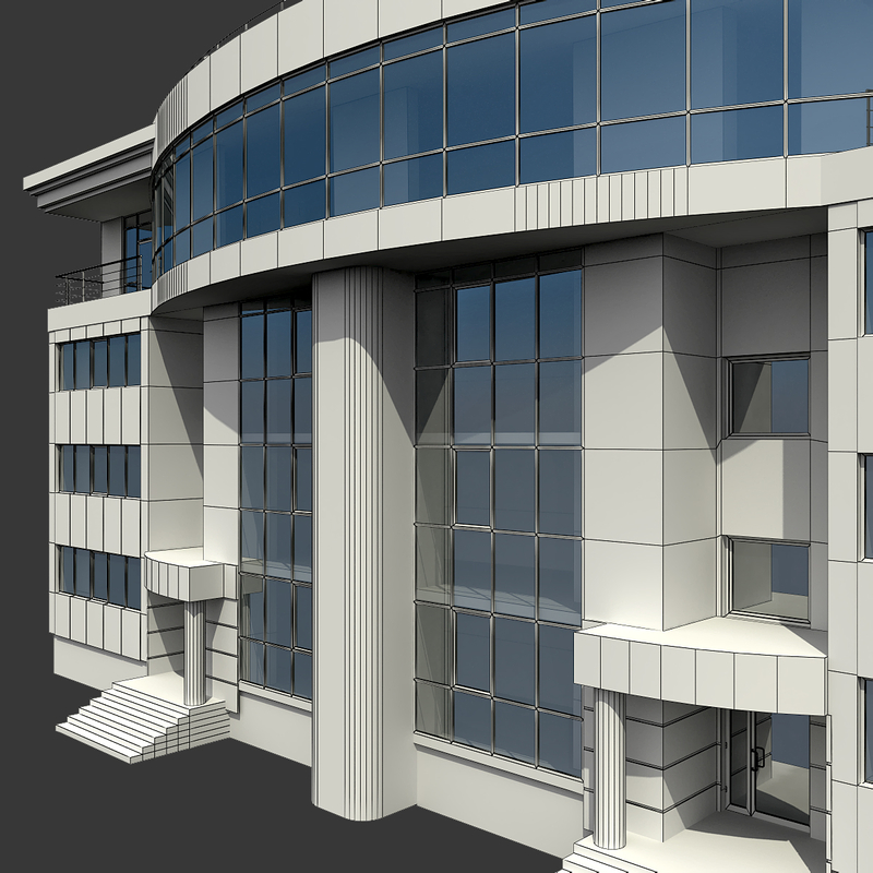 3d office building model