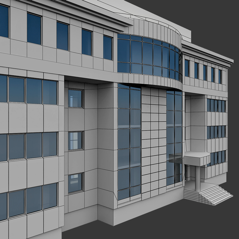 3d office building model