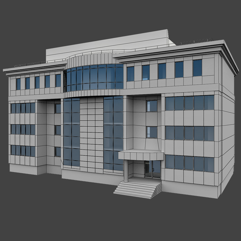 3d office building model