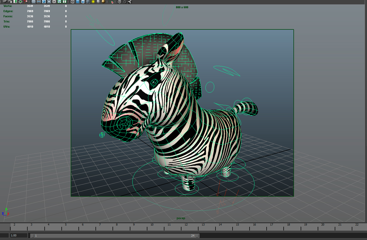 3d model zebra